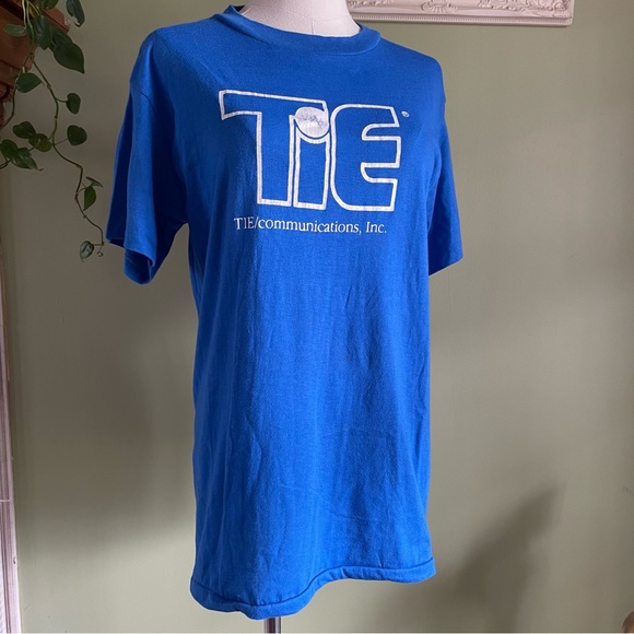 Vintage | Shirts | Vintage 8s Tie Communications Blue Single Stitch ...